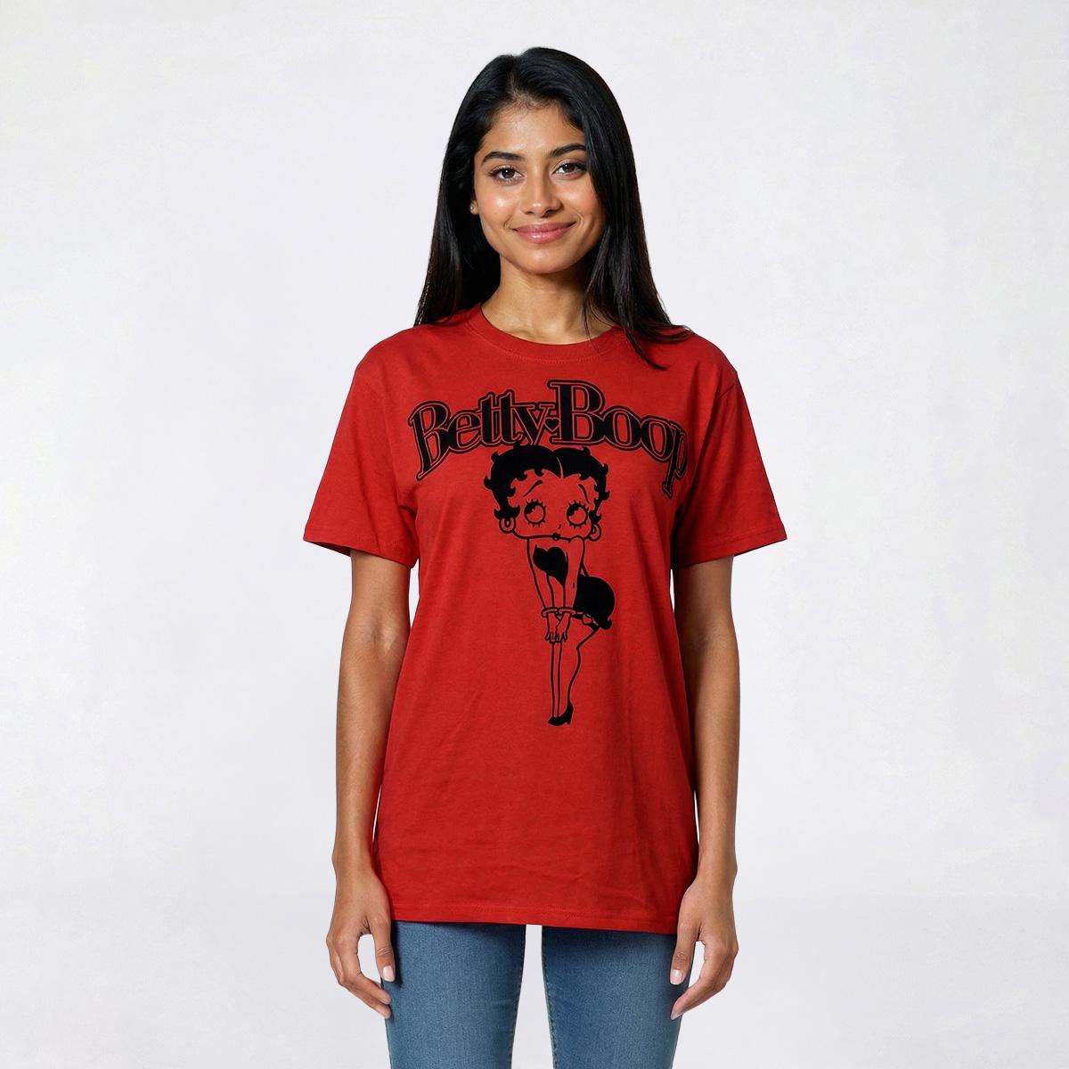 Click here for Juniors Betty Boop Flocked Front Back Tee prices